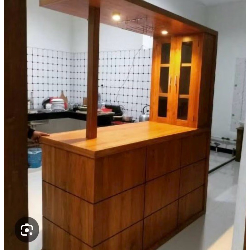 Jual meja makan bar meja bar minimalis kayu jati | Shopee Indonesia