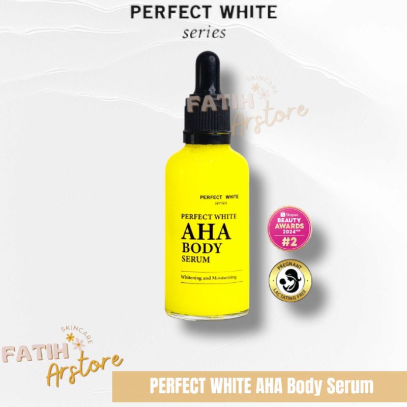 Jual PERFECT WHITE AHA Body Serum Whitening and Moisturizing 50ML | Shopee Indonesia