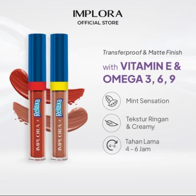 Jual Relaxa X Implora lipmate Chery Lemon | Shopee Indonesia