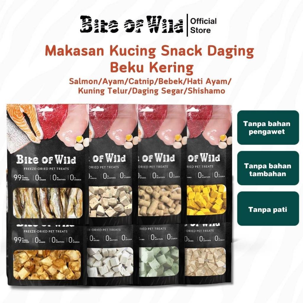Jual BITE OF WILD SNACK CAT 40GR ALL VARIANTS | Shopee Indonesia