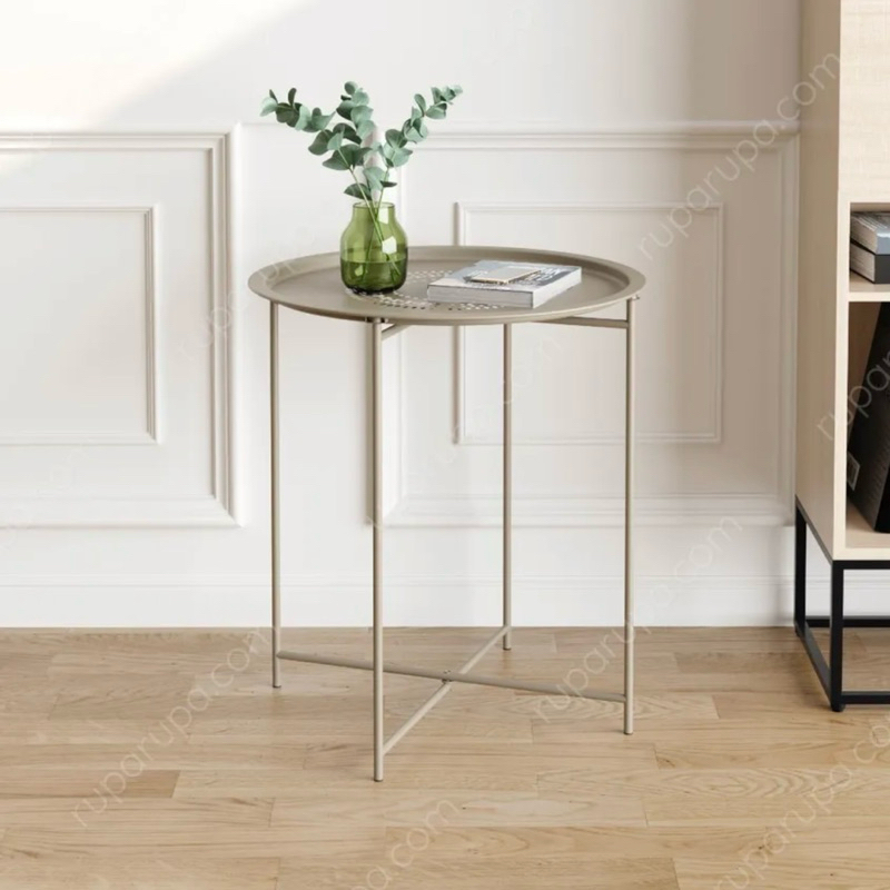 Jual Meja Teras Bulat Besi dengan Tray Soleil | Shopee Indonesia