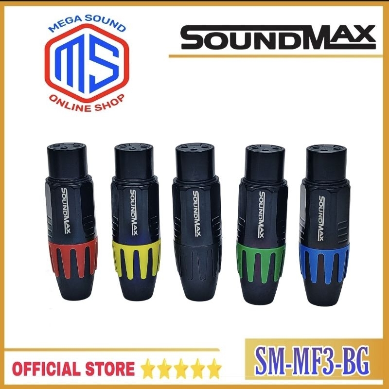 Jual Jack XLR Canon Female Soundmax Socket XLR Canon Soundmax SM-MM3-BG ...