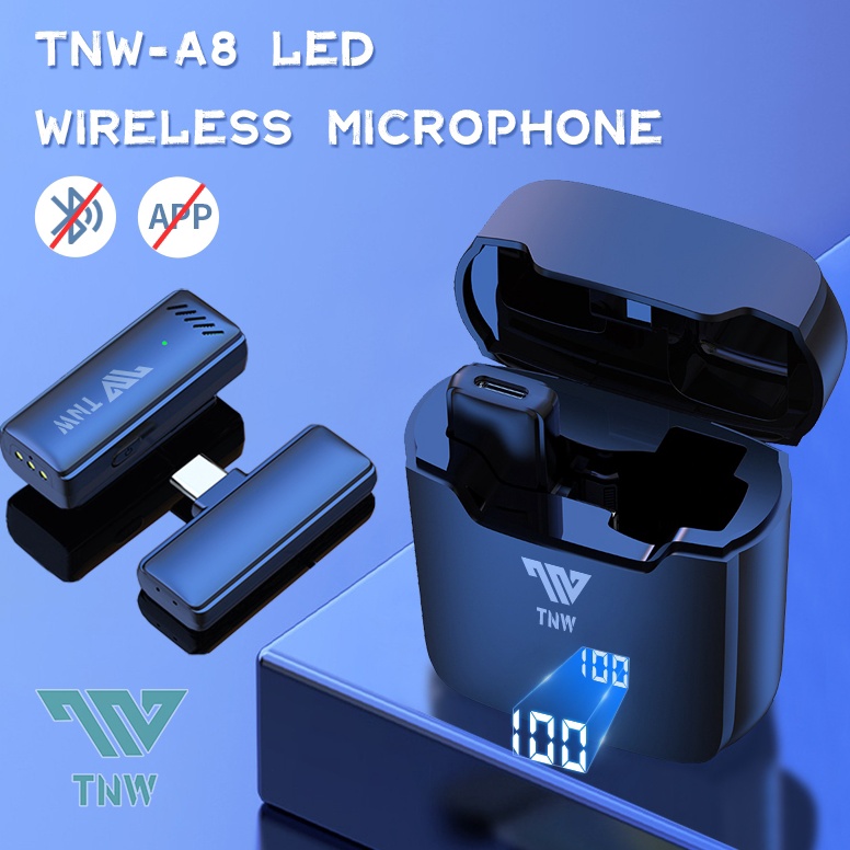 Jual Harga Murah TNW A8 Wireless Microphone Mikrofon YouTuber Mikrofon ...