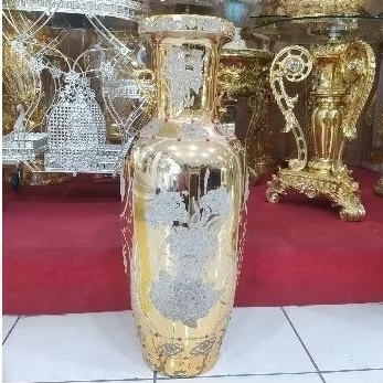 Jual vas bunga keramik gold Tinggi 60 cm | Shopee Indonesia