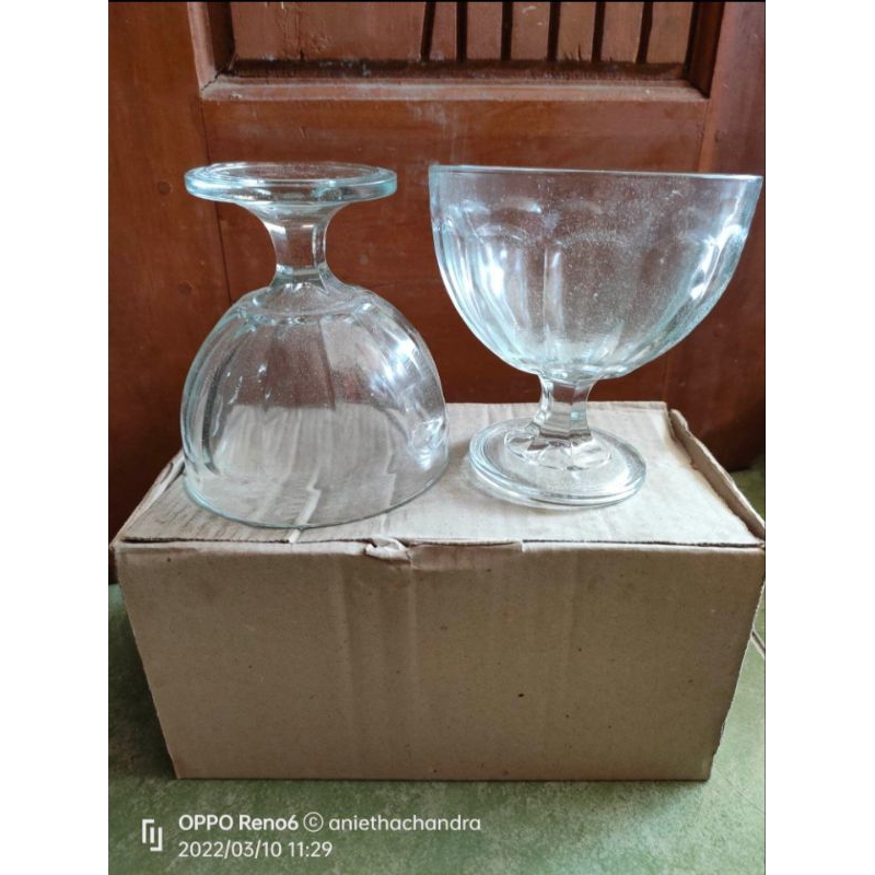 Jual Mangkok Es Buah/Gelas Es Krim/Gelas Berbahan Beling Tebal/1 Dus ...