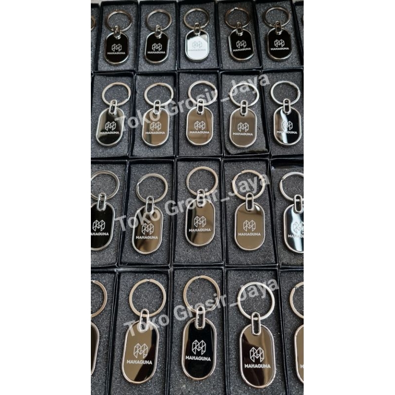 Jual Gantungan Kunci Stainless Custom Ukir Logo Pt Mahaguna Indonesia ...