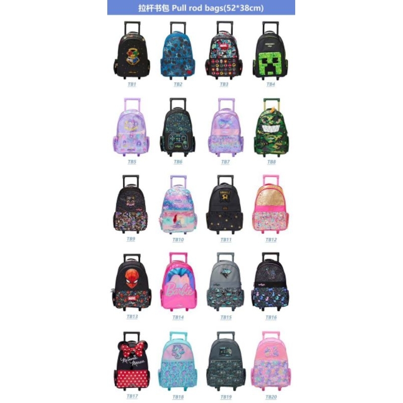 Jual Trolley smiggle koper sekolah anak smiggle READY STOCK tas geret ...