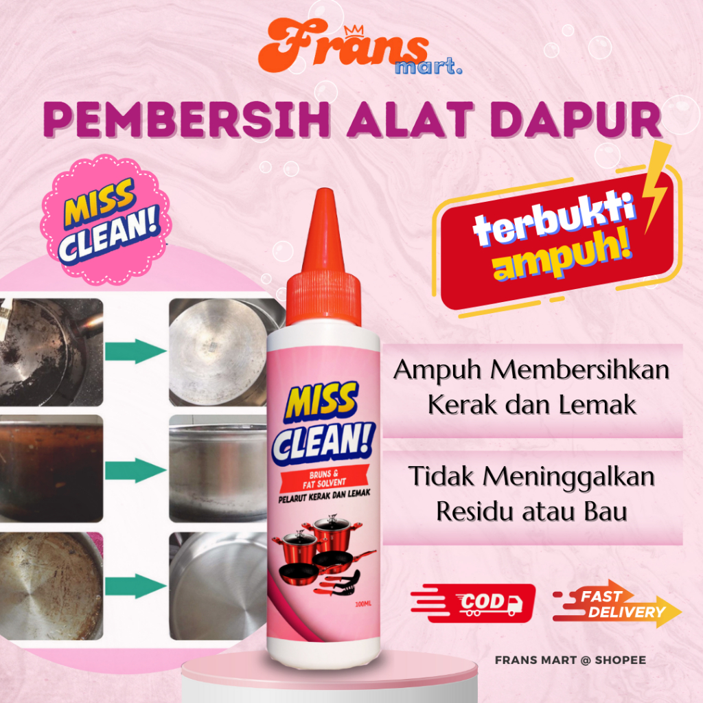 Jual ORIGINAL MISS CLEAN Pembersih Noda Wajan Panci Penghilang Noda ...