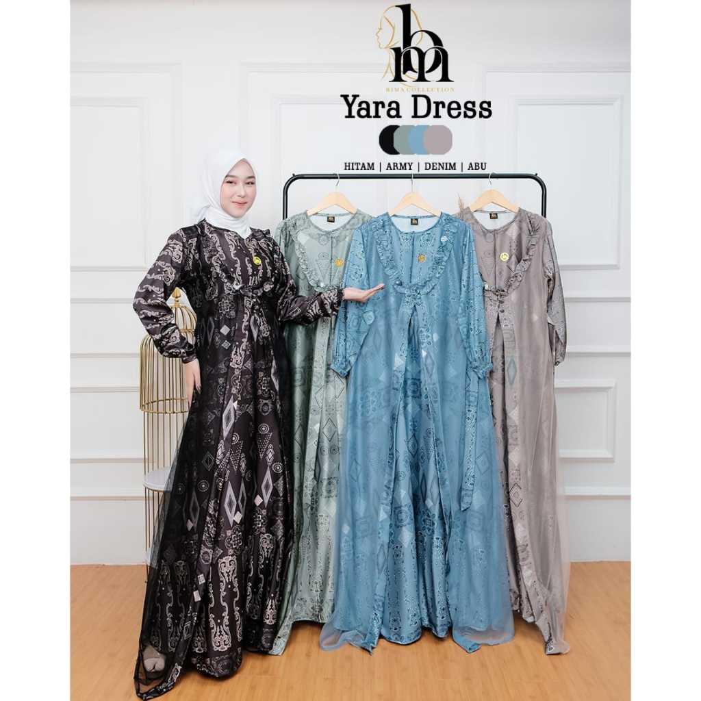 Jual YARA DRESS SILK PREMIUM MIX TILEU MOTIF TERBARU BY BM KEKINIAN ...