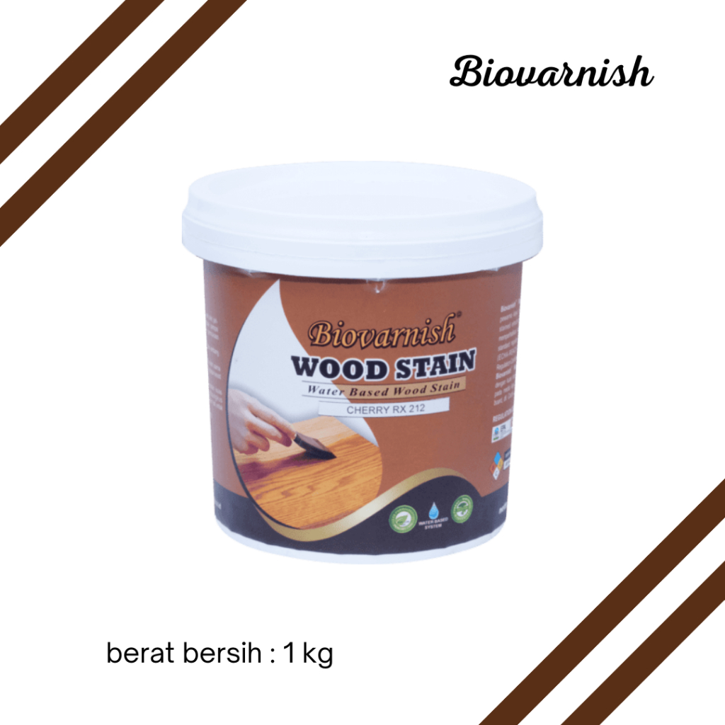 Jual Cat Kayu Pernis Biovarnish Wood Stain 1kg Pelarut Air Waterbased ...