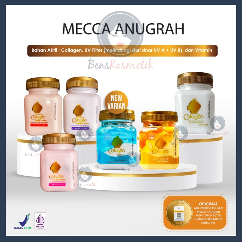Jual MECCA ANUGRAH COLLAGEN BODY LOTION NEW VARIAN BPOM | Shopee Indonesia