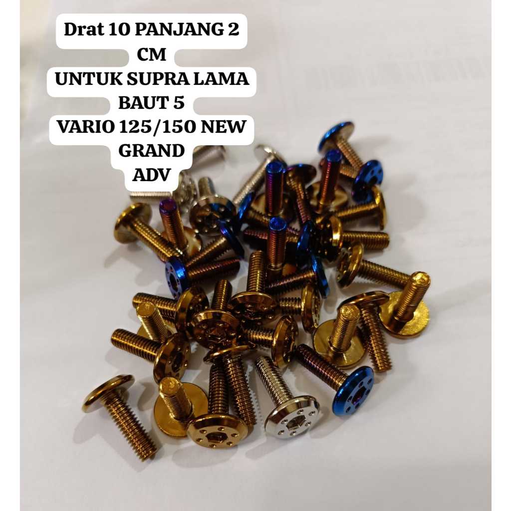Jual BAUT PROBOLT M6X20 DRAT 10 PANJANG 2 CM BAUT DISC BAUT PIRINGAN CAKRAM MOTOR SUPRA X LAMA ...