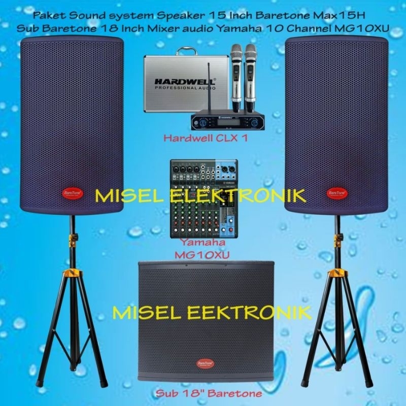 Jual Paket Sound System Outdoor Speaker BareTone 15 Inch MAX15H ...