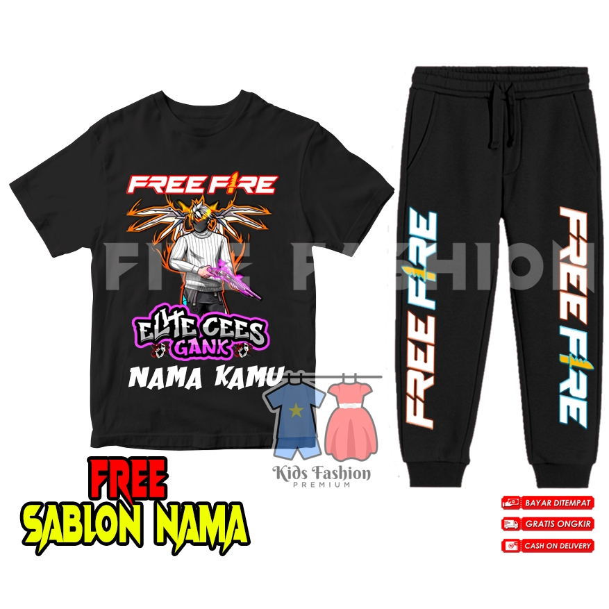 Jual SETELAN BAJU CELANA FREE FIRE KARAKTER ELITE CEES SG RAPPER ...