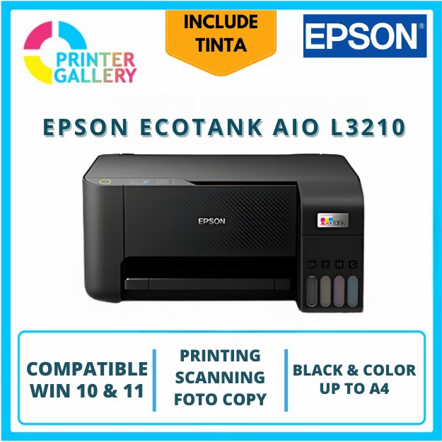 Jual [FREE TINTA] PRINTER EPSON EcoTank L3210 A4 All-in-One Ink Tank | L3216 WHITE | Shopee ...