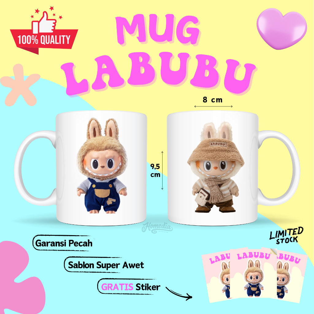 Jual LABUBU Mug Labubu Kado Labubu Mug Custom Labubu Mug Viral Kado ...