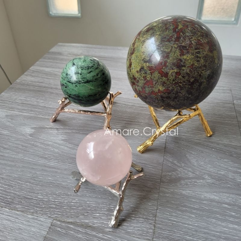 Jual Sphere Holder Bola Stand Crystal Batu Alam Kristal Kaca Hiasan ...