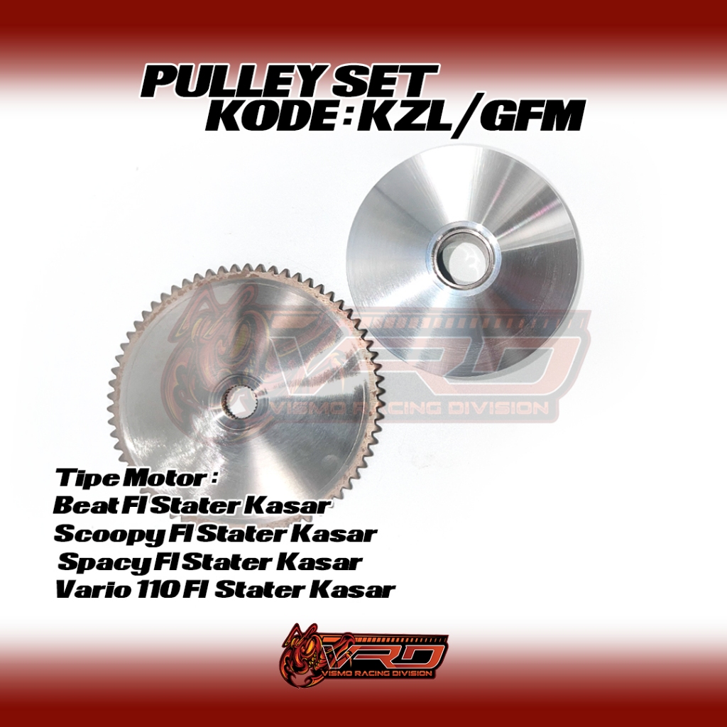 Jual PULLEY SET KZL/GFM BEAT FI, SCOOPY FI CVT MODIF BUBUT DERAJAT ...