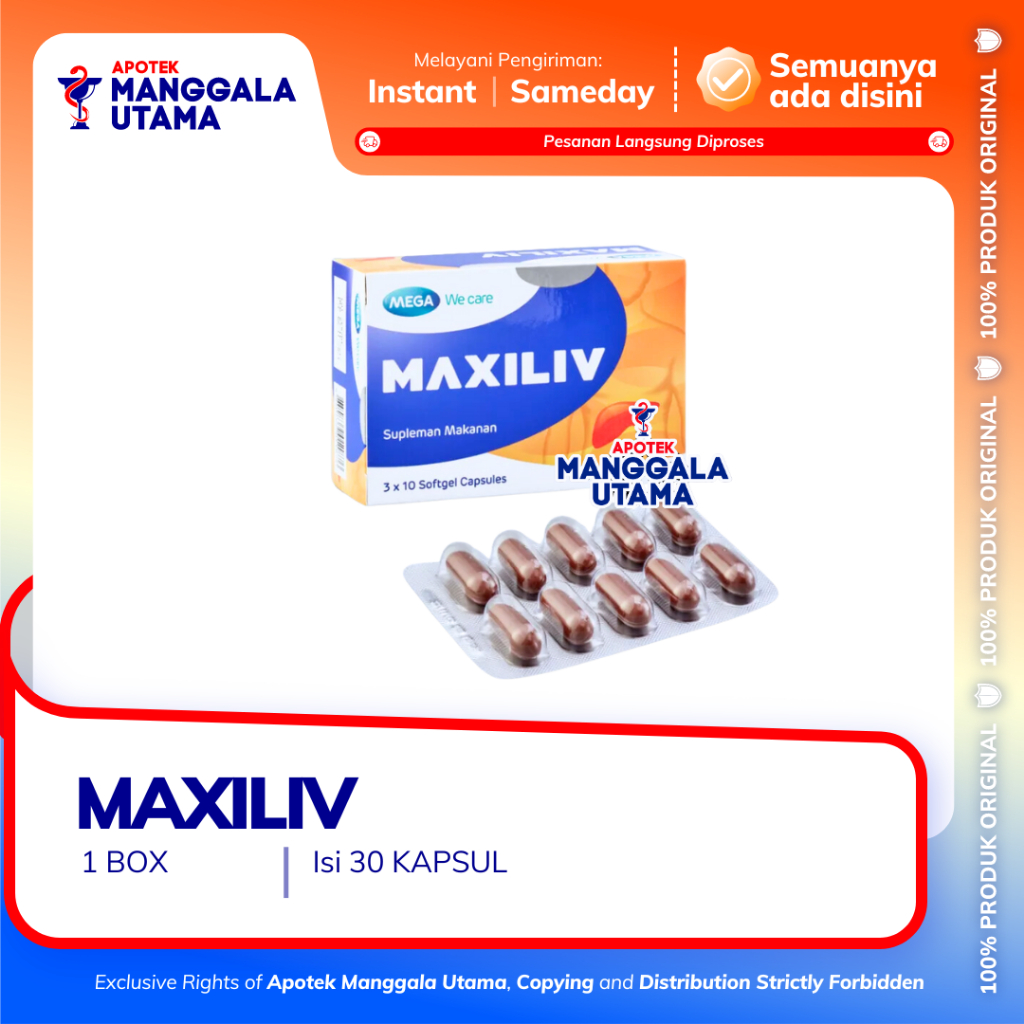 Jual MAXILIV SUPLEMEN KESEHATAN HATI PER BOX ISI 30 KAPSUL | Shopee ...
