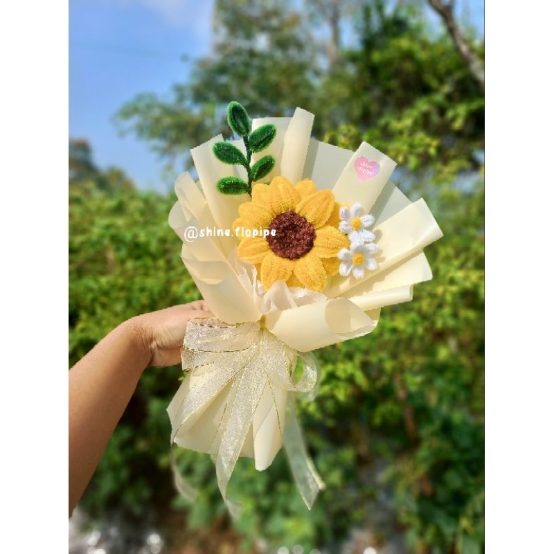 Jual (Bisa COD) Buket Bunga Matahari | Buket Kawat Bulu | Buket ...