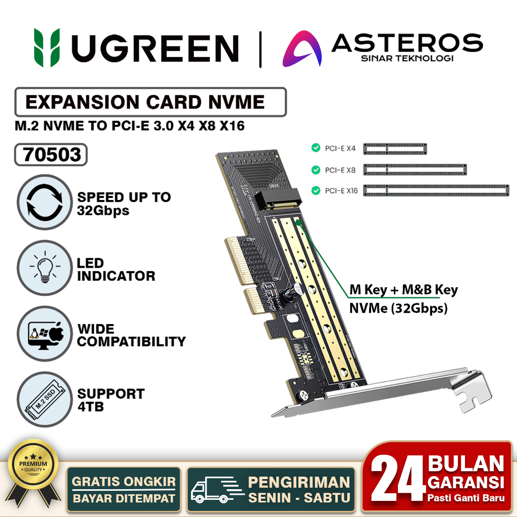 Jual UGREEN Expansion Card PCI Expres Adapter M.2 NVMe To PCI-E 3.0 X4 ...