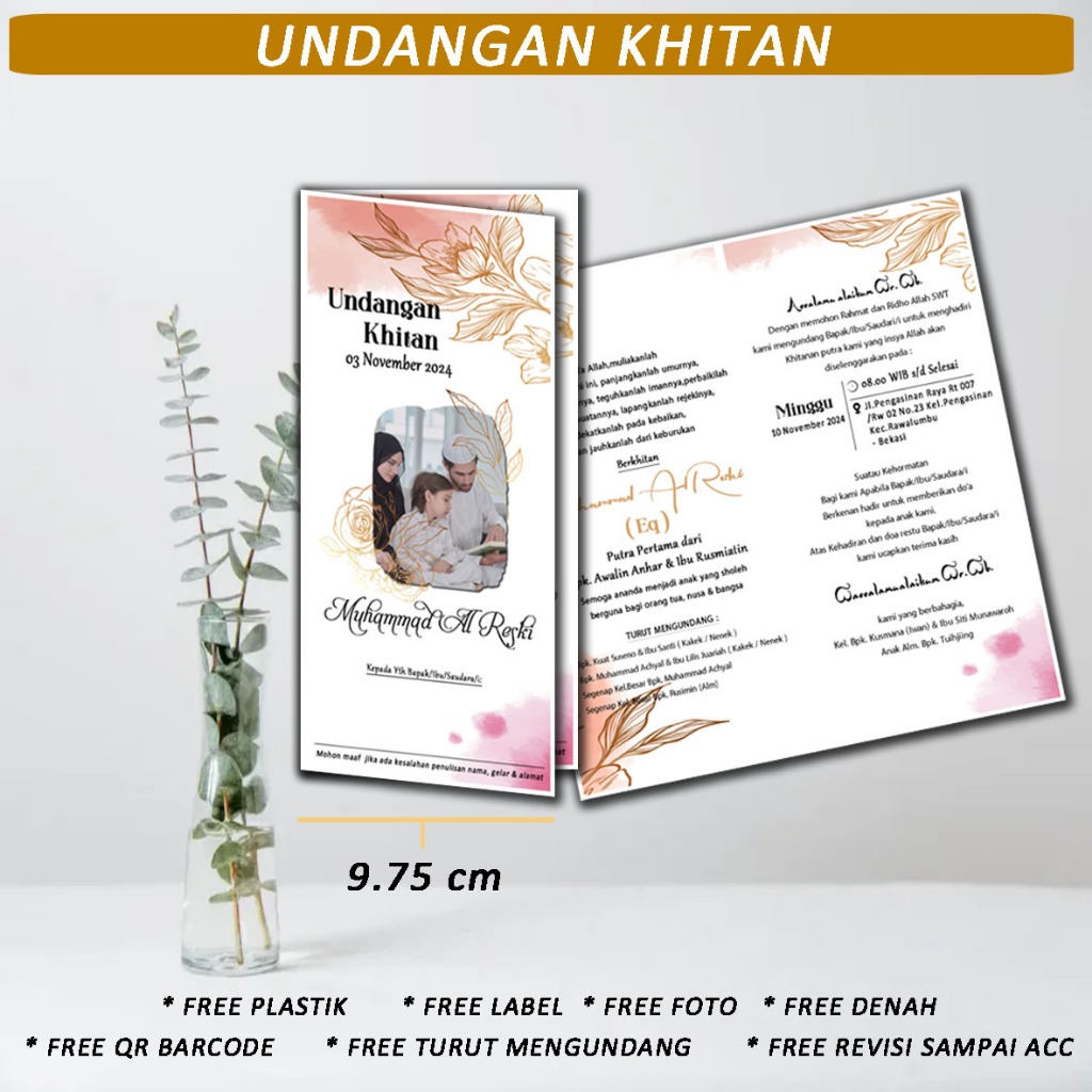 Jual 1 PCS COD Undangan Khitan Termurah Undangan Sunat - Undangan ...