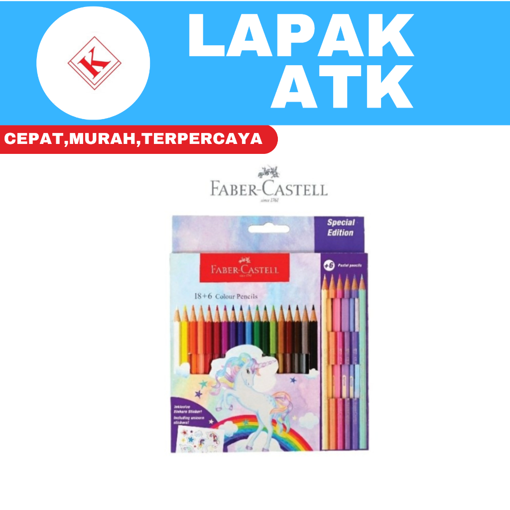 Jual PENSIL WARNA UNICORN ISI 24 FABER CASTELL ++ | Shopee Indonesia