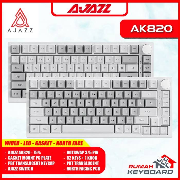 Jual AJAZZ - Ajazz AK820 - 75% - Wired - Gasket - Hotswap - Mecahnical Keyboard | Shopee Indonesia