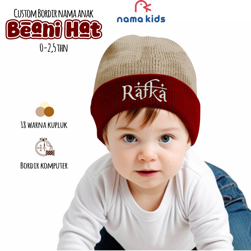 Jual KUPLUK NAMA BAYI KUPLUK NAMA ANAK KUPLUK BORDIR NAMA KUPLUK ...