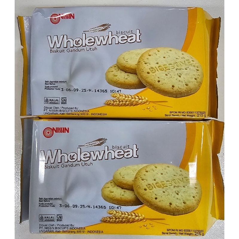 Jual Nissin Wholewheat 215g - Biskuit Gandum Utuh | Shopee Indonesia