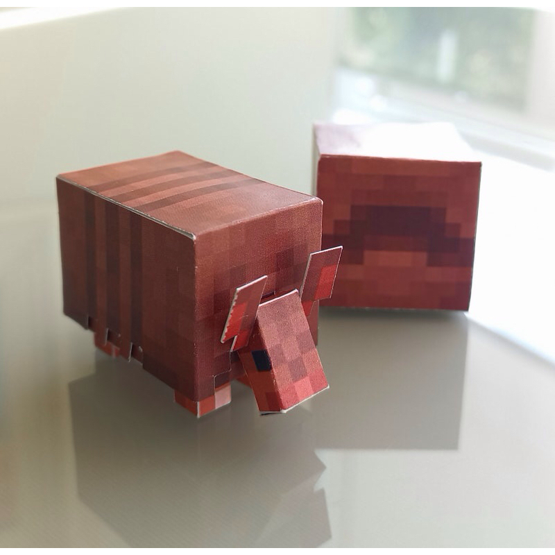 Jual Papercraft Minecraft Hewan Armadillo (bentuk jadi seperti di foto ...