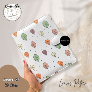 Jual BINDER A5 / BINDER 20 RING / BINDER AESTHETIC - LEAVES PATTERN ...