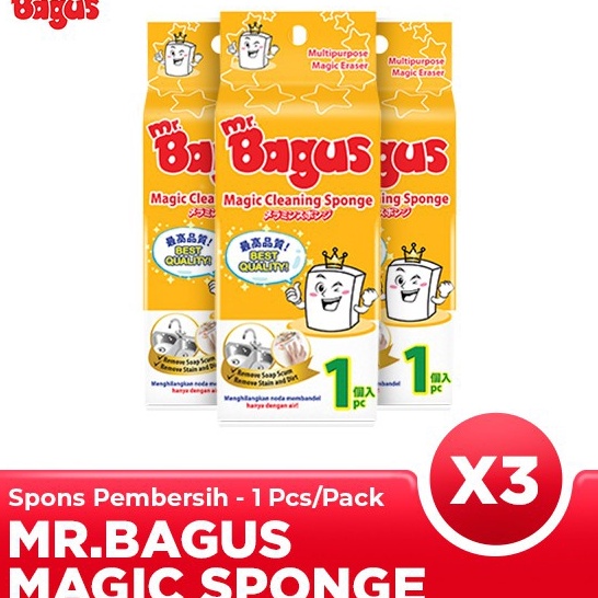 Jual Triple Pack Mr Bagus Spons Ajaib Seaa Magic Sponge 3 Packs 1 ...