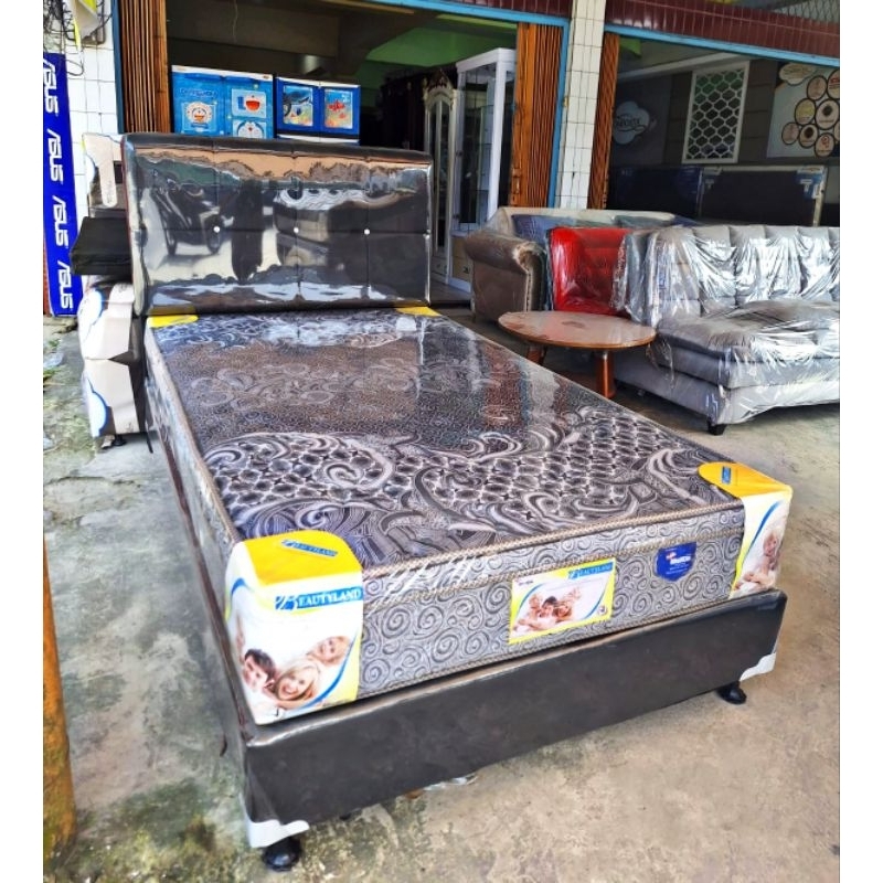 Jual springbed kasur single lajang 120x200 beautyland | Shopee Indonesia