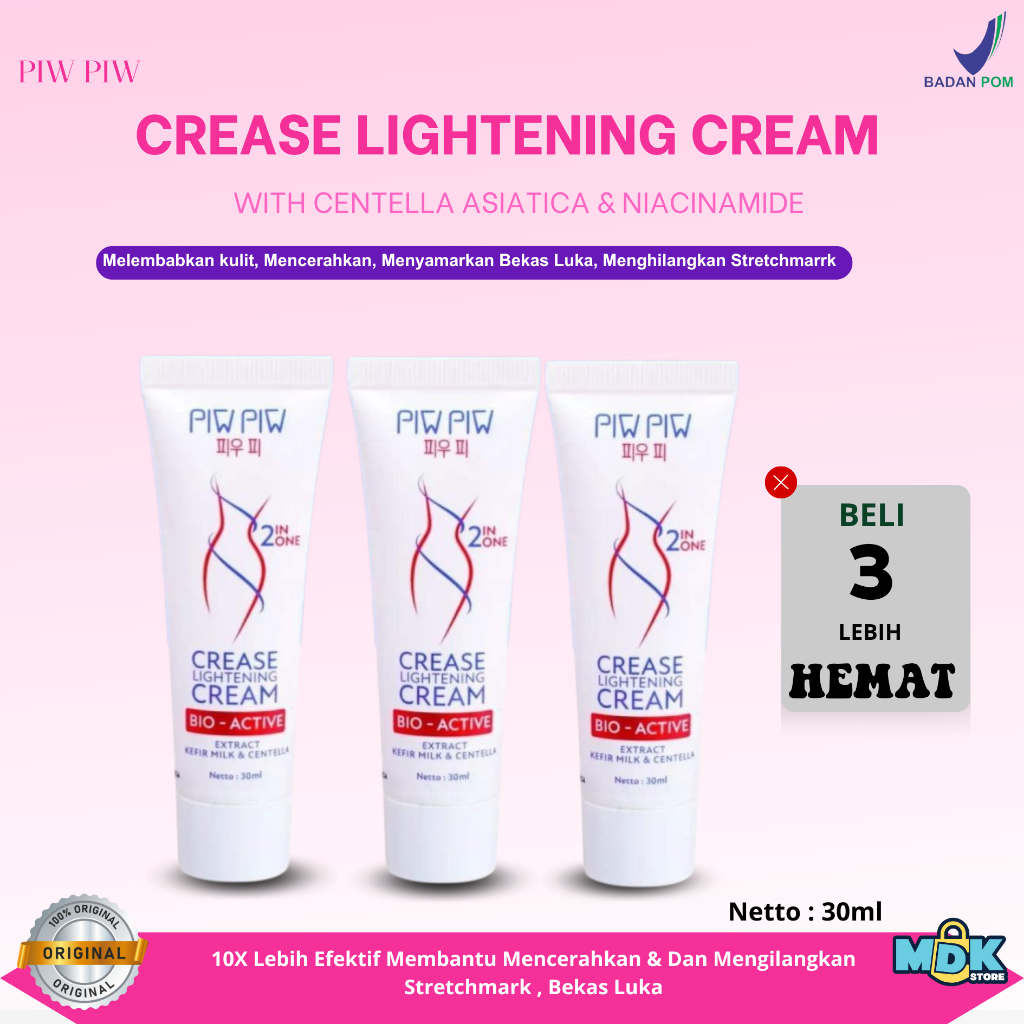 Jual PIW PIW Crease Lightening Cream | Krim Pencerah Dan Penghilang ...