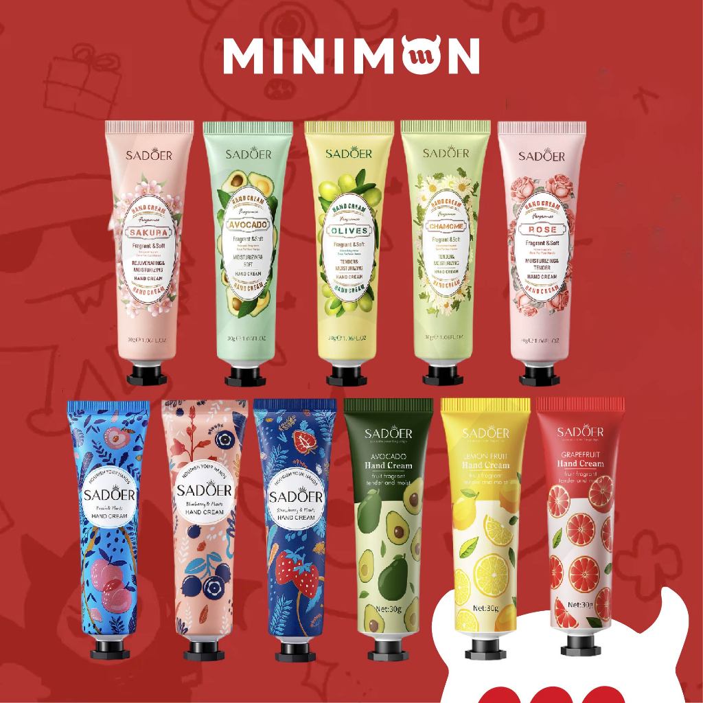 Jual [MINIMON] Sadoer Hand Cream Krim Tangan Moisturizing Soft Fruit Lotion Harum Handcream 30gr ...