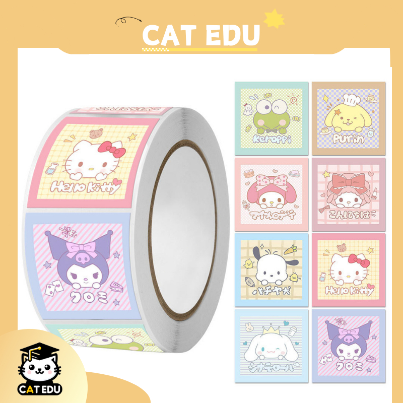 Jual Kurome Stiker Roll/Label/ Lucu/Isi 500 Lembar/Motif Cartoon/Untuk ...