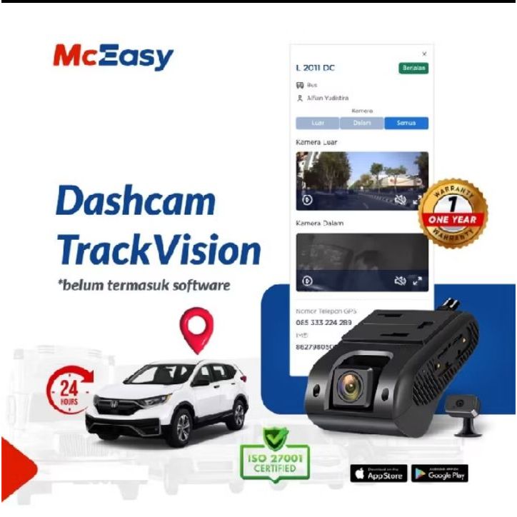 Jual McEasy Dashcam Basic (Kamera Mobil untuk Merekam Jalan dan Kabin Kendaraan - HARDWARE ONLY ...
