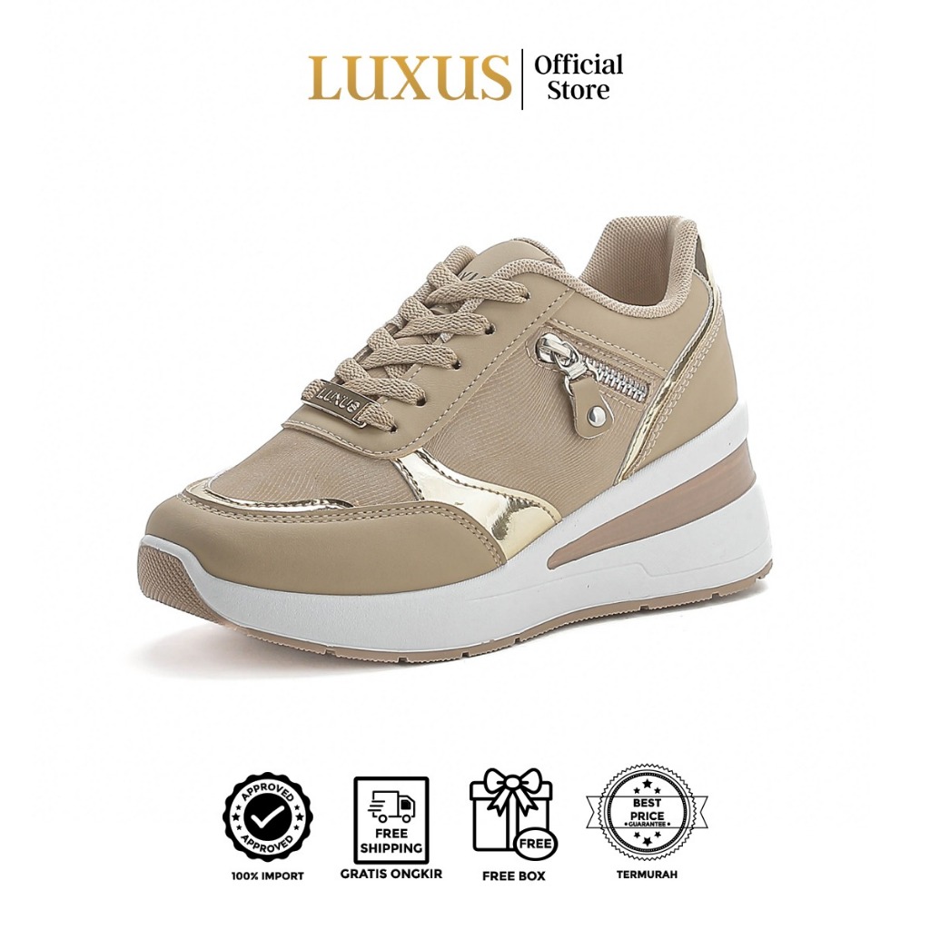 Jual Luxus Jiwoo Sepatu Wanita Sepatu Sneakers Sporty Casual - LX2038 ...