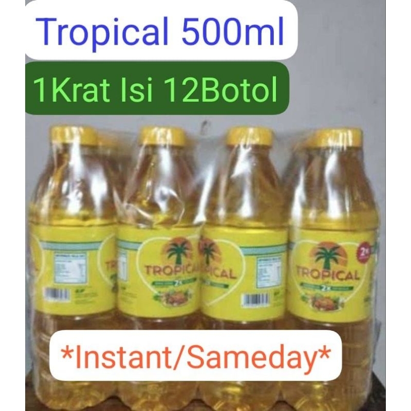 Jual Minyak Tropical 500ml 1Krat Isi 12Botol Instant/ Minyak Kemasan Botol/ Minyak Sayur Botolan ...