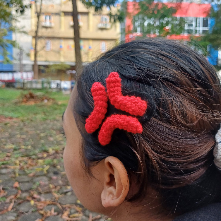 Jual [READY STOCK!!] ANGRY CROCHET HAIRCLIP / JEPITAN RAJUT EMOT MARAH ...