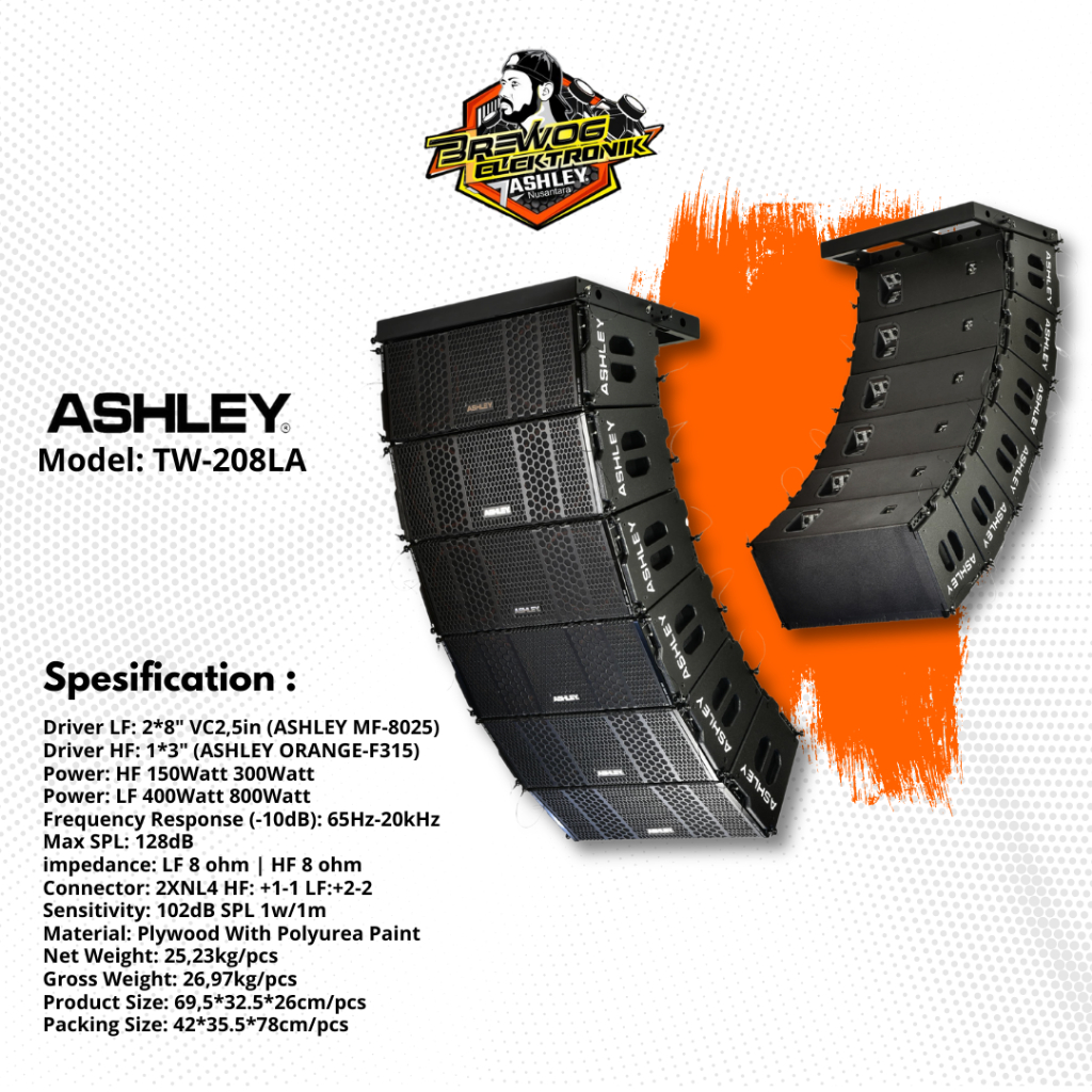 Jual ORIGINAL BREWOG ASHLEY NUSANTARA ASHLEY LINE ARRAY TW208 LA ...