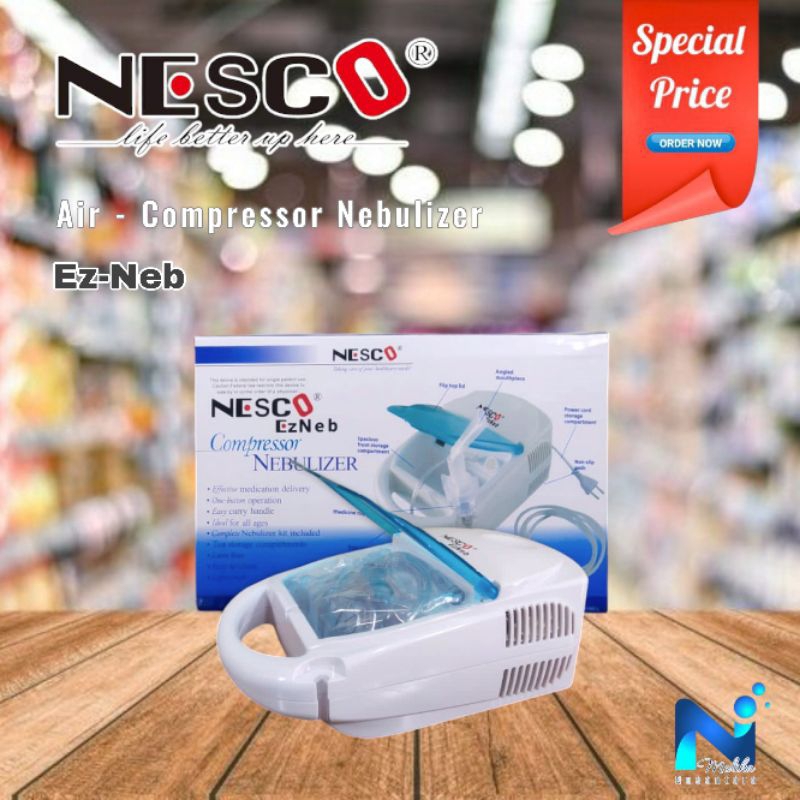 Jual Nebulizer Compressor Original Nesco Ez-Neb / Alat Terapi Bantu ...