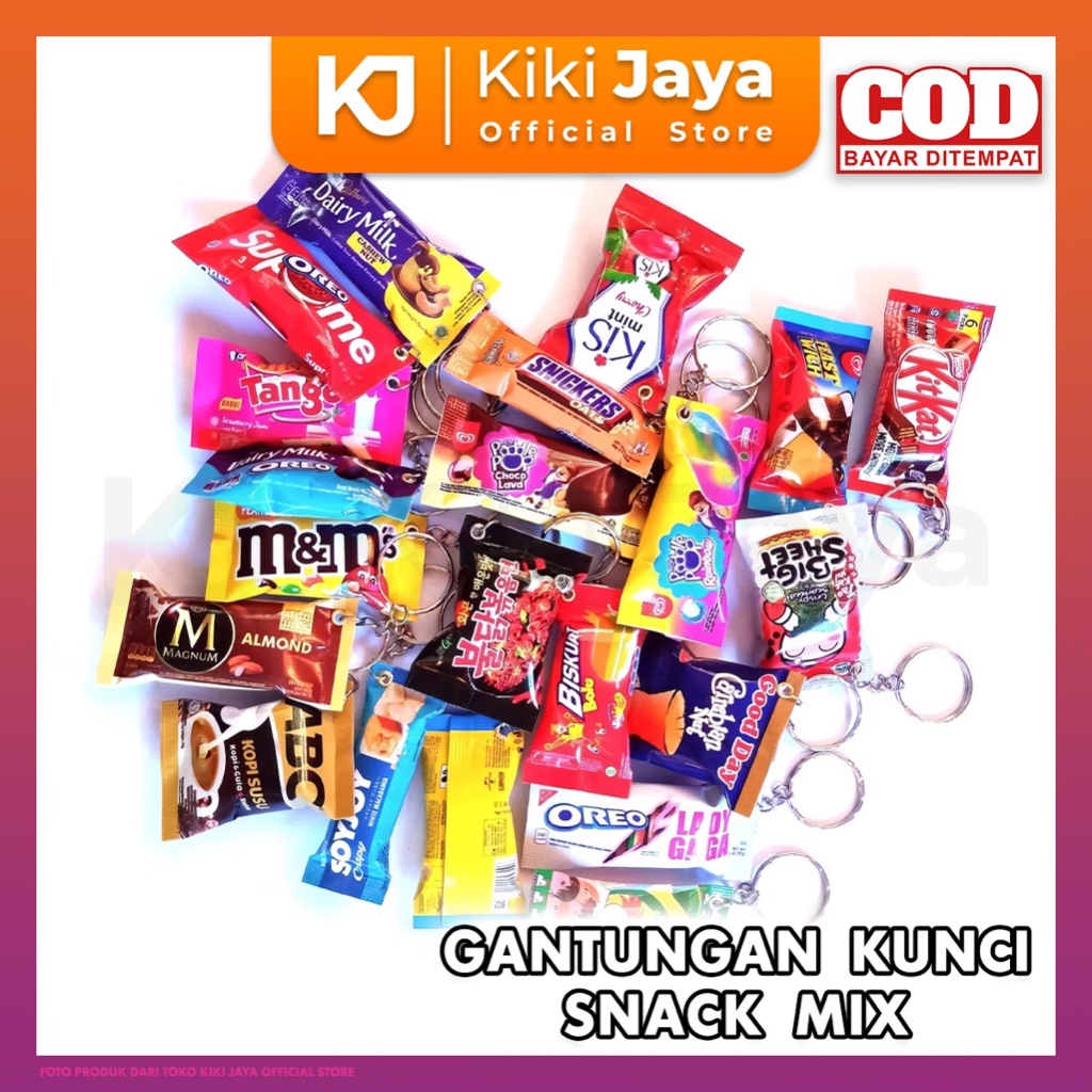Jual [KIKI] Gantungan Kunci Snack - Replika Makanan Ringan Bentuk Ciki ...