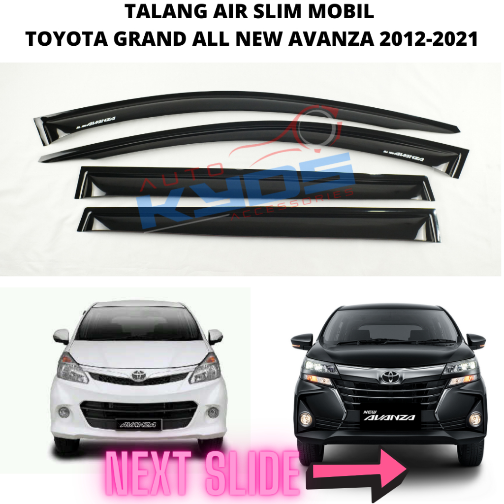 Jual Talang Air Slim Mobil Toyota Grand All New Avanza 2012 2013 2014 2015 2016 2017 2018 2019 ...
