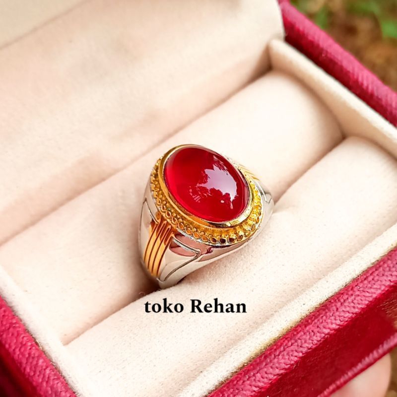 Jual CINCIN BATU RED BARON ASLI NATURAL STONE | Shopee Indonesia
