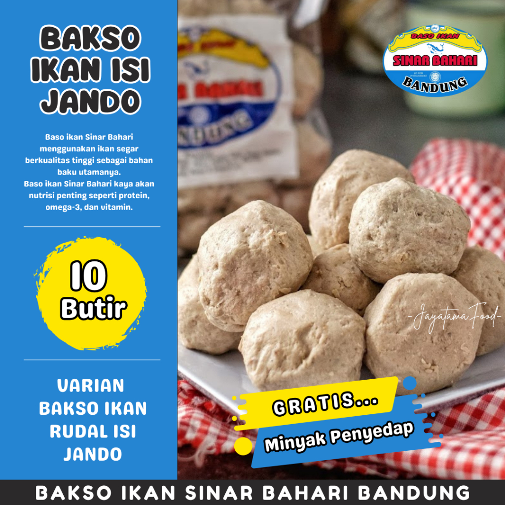Jual Bakso Ikan Sinar Bahari Varian Jando 10 Butir | Shopee Indonesia