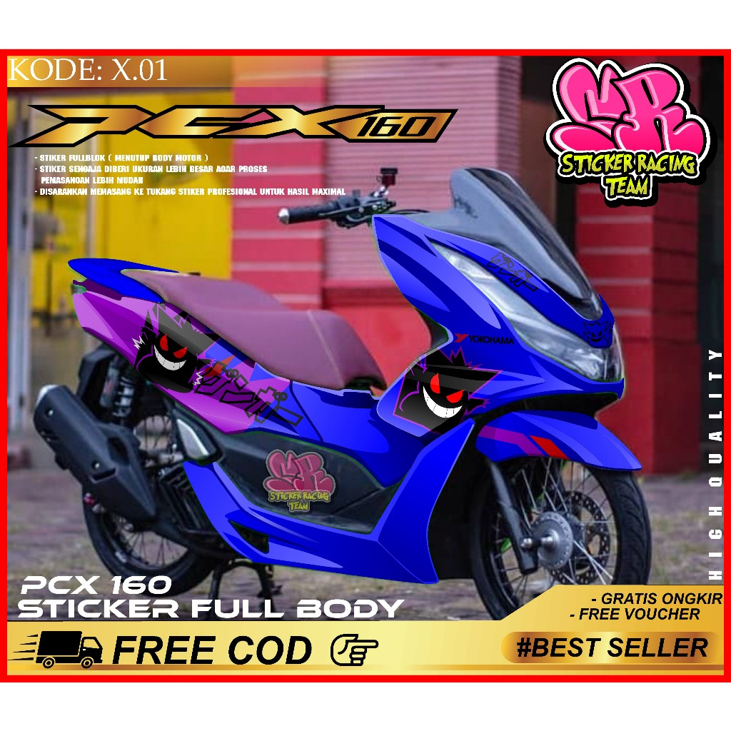 Jual Stiker Decal Full Body Honda PCX 160 2021 2022 2023 2024 Sticker ...