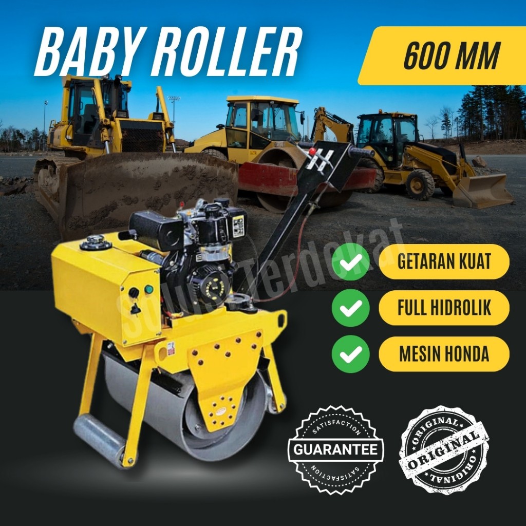 Jual BABY ROLLER 1 DRUM DORONG 600mm MESIN HONDA / MINI ROLLER / SMALL ...