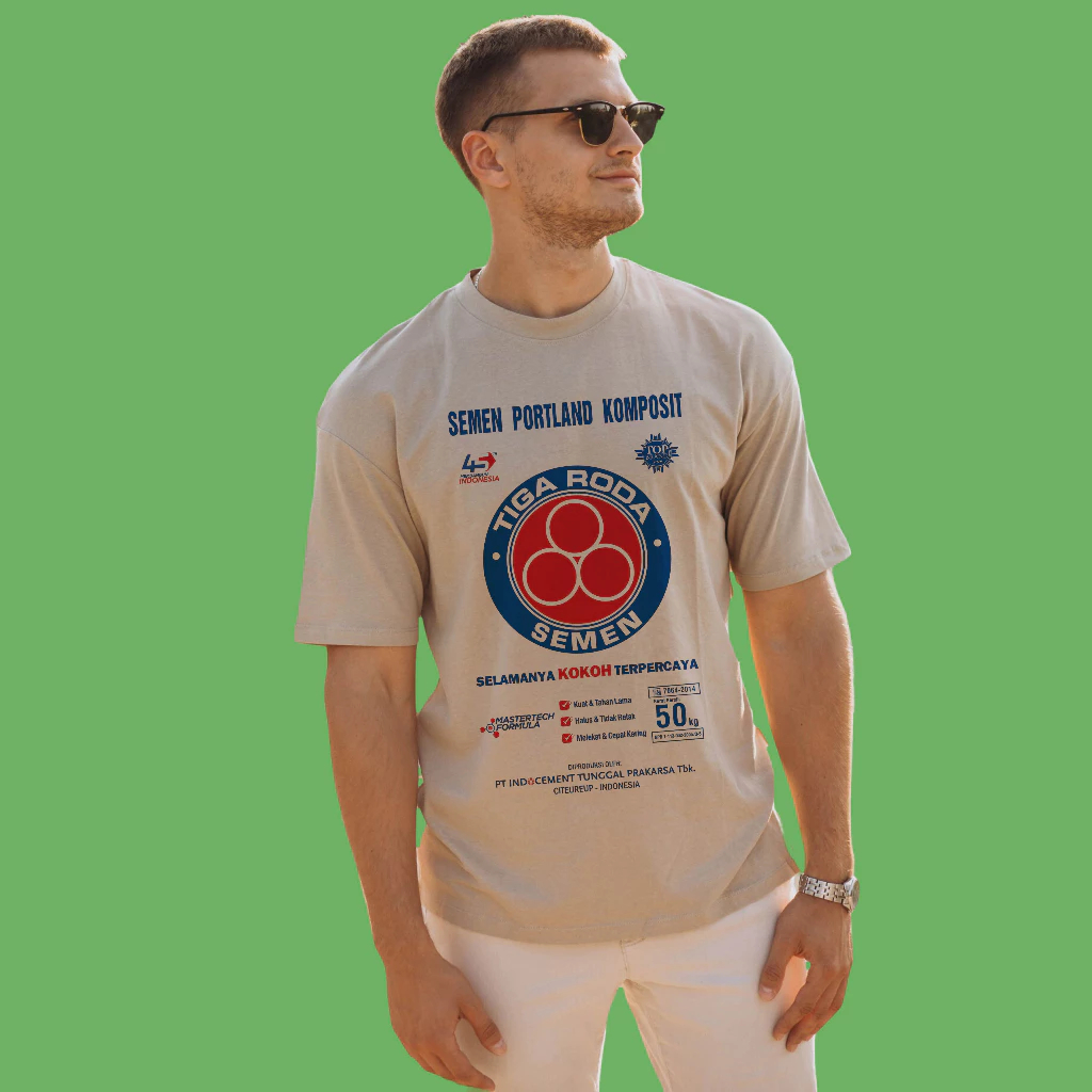 Jual BAJU KAOS SEMEN TIGA RODA Combed 24s Tshirt Premium Free Sticker ...